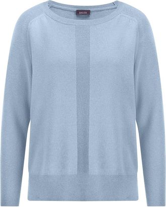 Basler Rundhals-Pullover 1/1-Raglanarm BASLER blau