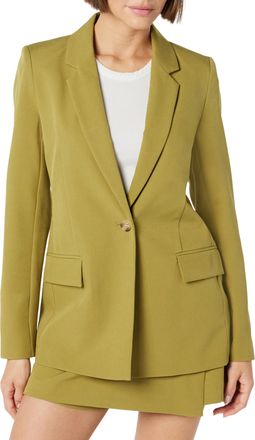 The Drop Blake Langer Blazer für Damen, Olive Oil, Größe M