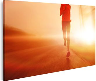 Islandburner Prime Bild auf Leinwand Jogging im Sonnenlicht Sport Laufen Athlet Motivation Bilder Wandbilder Poster