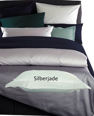Curt Bauer Bettw&auml;sche Uni Mako Satin 0000, Gr. 135x200 cm, Fb. 3491 silberjade