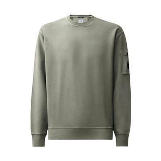 C.P. Company Sweatshirt mit Linsen-Detail - - Sweatshirts & Hoodies - Herren - Gr&uuml;n - L