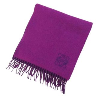 Loewe Pre-owned Wool Scarf - Femme - Pre-owned - Violet - Taille: ONE Size