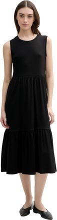 Tom Tailor Damen 1046705 Kleid, 14482-Deep Black, XS