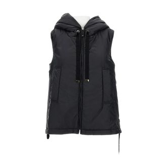 Max Mara Gilet Imbottito con Cappuccio - - Jackets - Damen - Schwarzk - XS