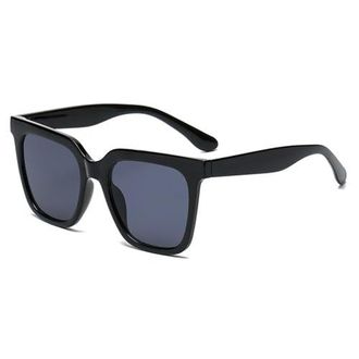 Generic Lunettes De Soleil Carr&eacute;es &Agrave; Grande Monture For Hommes Et Femmes, Id&eacute;ales For Les Vacances En Plein Air, Le Sport D&eacute;placements Quotidiens(Black)