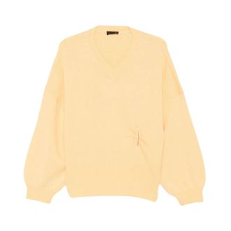 Liu Jo V-Ausschnitt Strickware - - Knitwear - Damen - Gelb - S