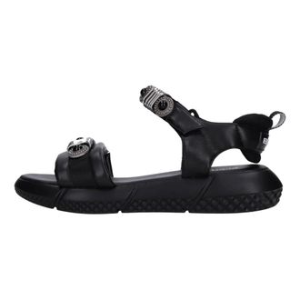 Elena Iachi Sandalen aus Leder und Kunstleder - - Shoes - Damen - Schwarzk - 41 EU