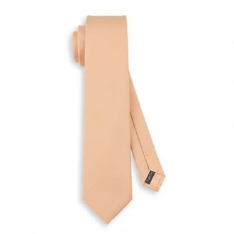 TigerTie Cravate pour homme : cravate classique de 7,5 cm au design uni, id&eacute;ale pour les rendez-vous daffaires, les occasions festives et les loisirs, saumon, 