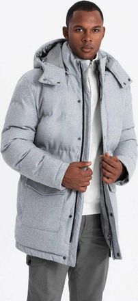 Ombre Winterjacke Warme lange Herren Parka Jacke mit Wolle
