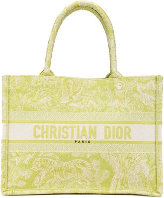 Dior Shopper - Medium Canvas Embroidered Dioriviera Toile De Jouy - Gr. unisize - in Gr&uuml;n - f&uuml;r Damen