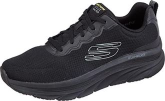 Skechers Dlux Walker - Baskets Scrambler pour Homme, Noir/Anthracite, 42 EU
