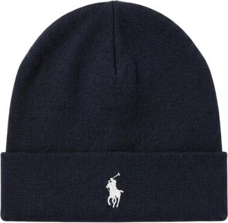 Polo Ralph Lauren Bonnet retrouss&eacute; avec logo brod&eacute; - unisex - Accessoires - Bleu - Taille: ONE Size