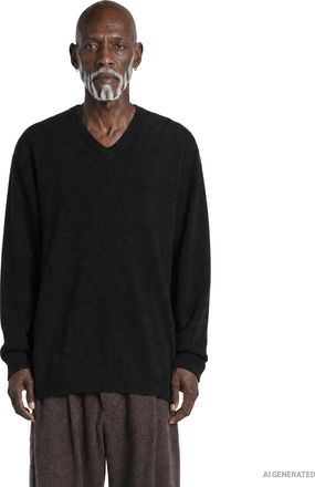 Ziggy Chen Intarsia V-Neck Sweater