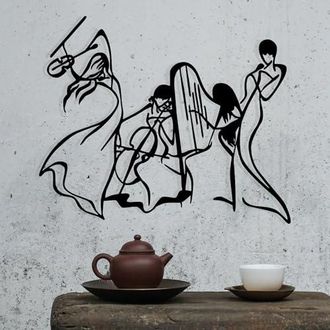 Hanah Home Stylish Black Decorative Metal Wall Accessory, 94 x 78 cm | 100% Metal, 1.2 mm Thickness | Perfect for Modern Home Decor & Art Display