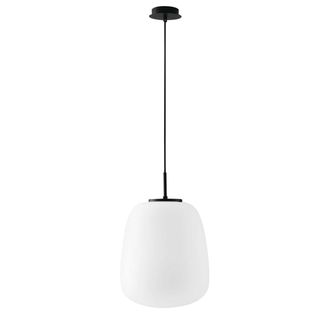 Luce-Ambiente-Design Tolomeo suspension in White Glass with Metal Structure 39 Cm