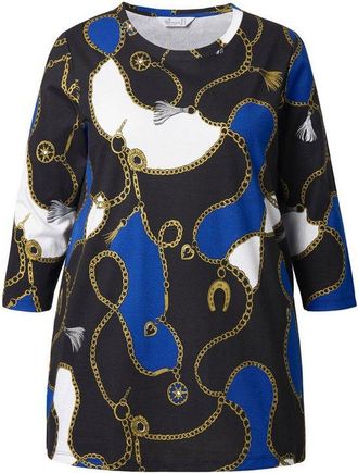 Miamoda T-Shirt T-Shirt A-Linie Kettenmuster 3/4-&Auml;rmel