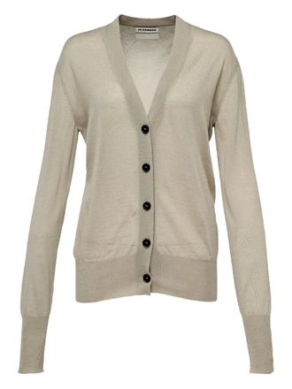 Jil Sander cardigan &agrave; boutonni&egrave;re devant - Tons neutres