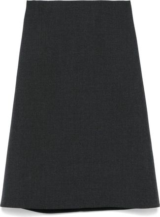 Jil Sander Midirock in A-Linie - Grau