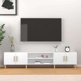 vidaXL Vidaxl - Meuble tv blanc 180x31,5x40 cm bois ding&eacute;nierie