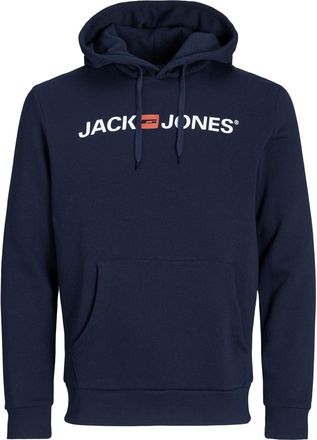 Jack & Jones Jack & Jones Homme Jjecorp Logo Hood Noos Sweat Shirt Capuche, Bleu (Navy Blazer Detail: Reg Fit), XXL EU