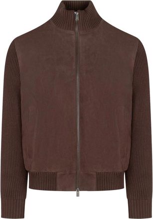 HUGO BOSS Veste en cuir H-Meter - Homme - Vestes - Brun - Taille: XL