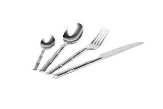 Excelsa bambou Service de couverts 24 pièces, acier inoxydable 18/0