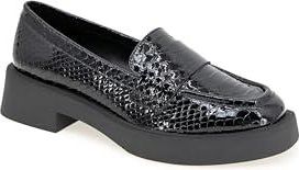 Kenneth Cole Reaction Mocassins Surrey pour femme, Black Snake, 39.5 EU