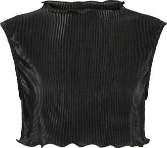 Only A/S Damen Onlnishe Sl Cropped Cs Jrs Top, Schwarz, L EU