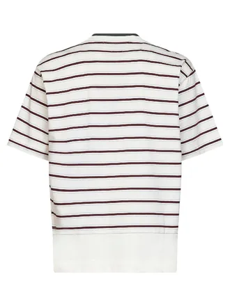 Bottega Veneta Mens T-Shirt Layered Cotton White T-Shirts And Polos