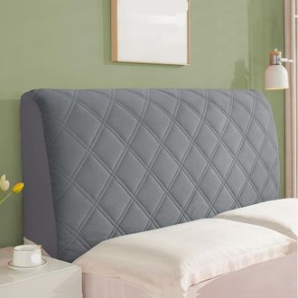 Generic Universell Verdicken Kopfteilbezug &Uuml;berzug F&uuml;r 120/150/180/200/220cm, Gesteppt Einfarbig Baumwolle Bettkopfteil Bezug Waschbar Betthusse, All-Inclusiv
