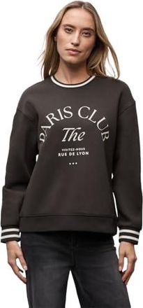 Street One 3017324 Sweat-Shirt imprimé Ample, Marron Ultra Profond, 36 Femme