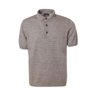Fay Braunes Poloshirt Gerippte Details - - Tops - Herren - Braun - M