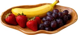 Generic Holz Salat Sch&uuml;ssel | Dekorative L&auml;ndliche Gericht | S&uuml;&szlig;igkeitenschale Mit Abmessungen 39,9 Von 17,8 Von 5,8 cm | F&uuml;r S&uuml;&szlig;igkeiten Dessert Snack Tisch 