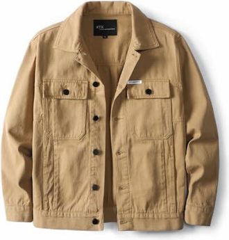 Saako Veste En Jean Pour Homme,Coupe Régulière - Tendance Slim Belle Veste Pour Homme Look Décontracté - Veste Pour Homme À Manches Longues Manches Longues 