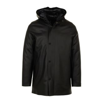 Roberto Ricci Design Rrd, Homme, Vestes, Noir, Taille: 2XL Manteau Parka en Caoutchouc Noir