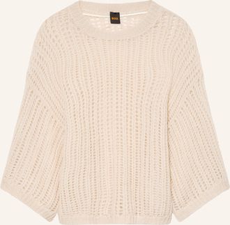 HUGO BOSS Pullover Frug Mit 3/4-Arm Und Mohair weiss