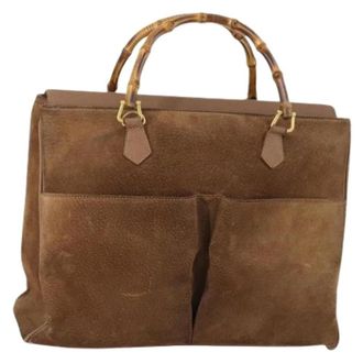 Gucci Pre-owned Wildleder Tote Bag - - Pre-owned - Damen - Braun - ONE SIZE