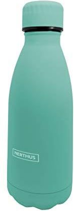 Nerthus Kitchenware Nerthus FIH 614 Doppelwandige Thermosflasche für Kaltes und Heißes, Design: Türkis, aus 18/8 Edelstahl, BPA-frei, luftdichter Deckel, 350 ml