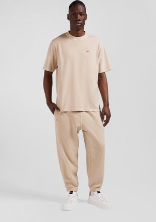 Eden Park T-shirt Manches Courtes Unisexe En Coton Surteint Uni Beige Coupe Oversized