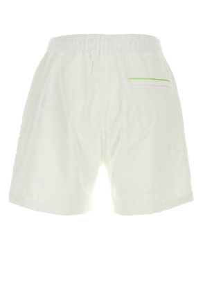 Casablanca Mens White Stretch Cotton Blend Bermuda Shorts