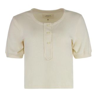 The Great. Scoop Henley - - Tops - Damen - Wei&szlig; - M