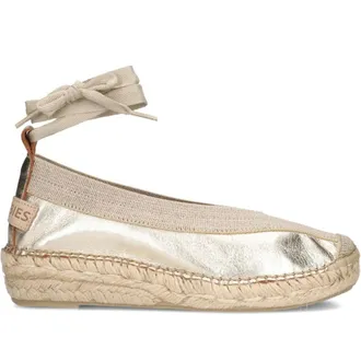 Shabbies Amsterdam Goldene Palma Espadrilles mit 4cm Absatz - - Shoes - Damen - Gelb - 39 EU