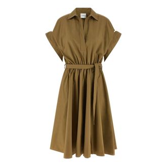 Nude Nude, Femme, Robes, Vert, Taille: 34 FR Robe Midi Chemisier