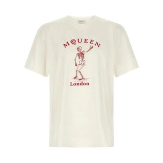Alexander McQueen Skeleton Print T-shirt - - Tops - Herren - Wei&szlig; - M