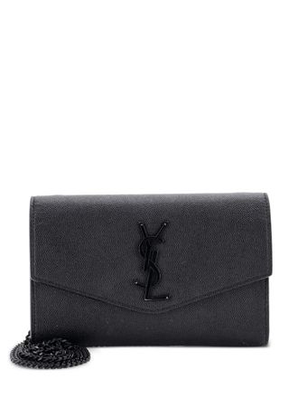 Saint Laurent sac &agrave; bandouli&egrave;re en cuir Uptown Chain Wallet - Noir