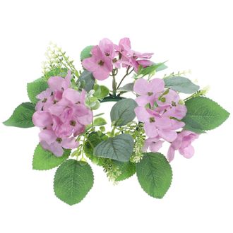 Hemobllo K&uuml;nstlicher Eukalyptus Kerzenkranz mit Blumen Tischdekoration f&uuml;r Hochzeiten Stumpenkerzenhalter Multifunktionale Wohn und Festdeko