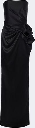 Balmain Bustier-Robe aus Seidensatin