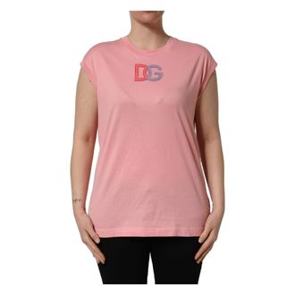 Dolce & Gabbana Rundhals Tank Top T-Shirt - - Tops - Damen - Rosa - XS