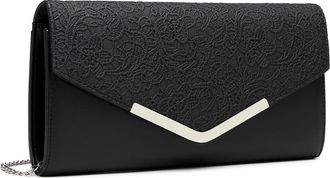 Miss Lulu Damen Clutch Elegante Umschlag Abendtasche mit Kette Hochwertige Handtasche für Hochzeit Party und Abschlussball