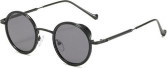 Generic Lunettes De Soleil Polarisées À Monture Ronde For Homme Et Femme, Idéales For La Conduite, La Photographie, Les Fêtes Et Les Vacances(Black)